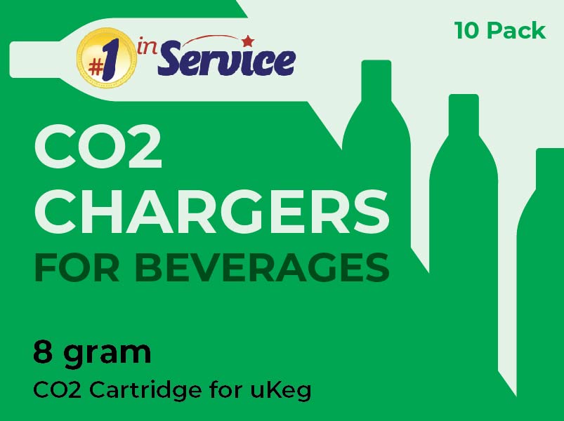 8g CO2 Chargers uKeg 64, 20 Pack