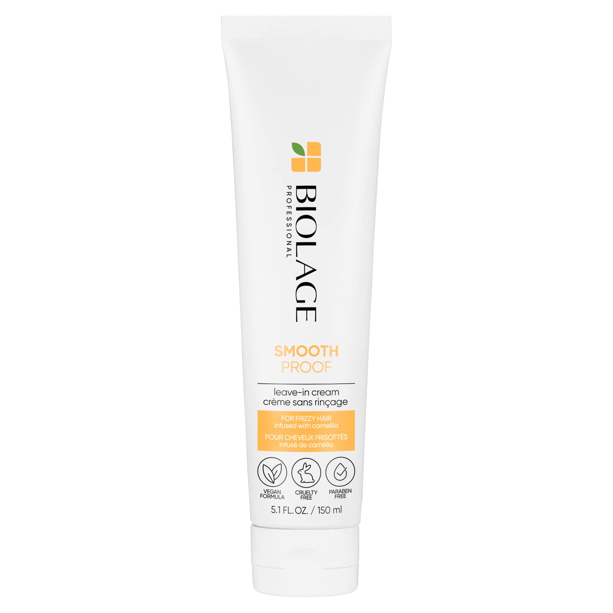 Biolage Smooth Proof Leave-In Cream | Controls Frizz, & Detangles for Smoother, More Manageable Hair | Paraben-Free | For Frizzy Hair | 5.1 Fl Oz