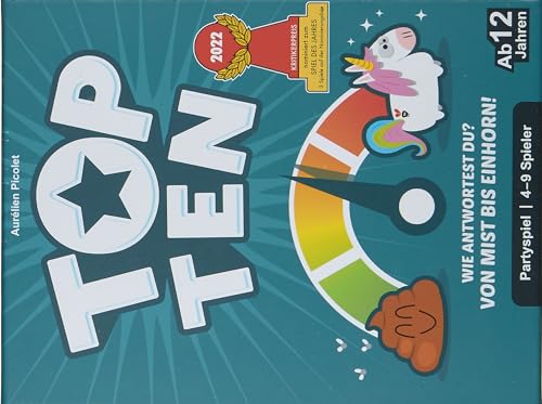 Asmodee Cocktail Games | Top Ten | Party Game | Nominated for Game of The Year 2022 | 4-9 Players | from 12+ Years | 30 Minutes | German