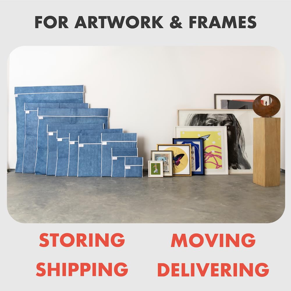 ARTPAKK Art Bags (AP03-28" x 36 1/2") - Strong • Shock-Absorbent • Reusable • Non-Toxic • Waterproof • Acid-Free Lining - Long-Term Art Storage + Shipping + Protection Solution (Colour May Vary)