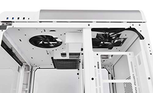 Thermaltake Level 20 HT Snow Edition 4 Tempered Glass Type-C Fully Modular E-ATX Full Tower Computer Chassis with 2 140mm Top Fan Pre-Installed CA-1P6-00F6WN-00