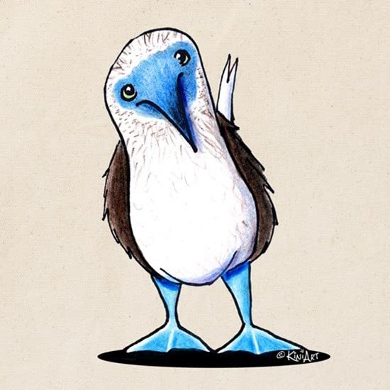 CafePress Blue Footed Booby Tote Bag Natural Canvas Tote Bag, Reusable Shopping Bag