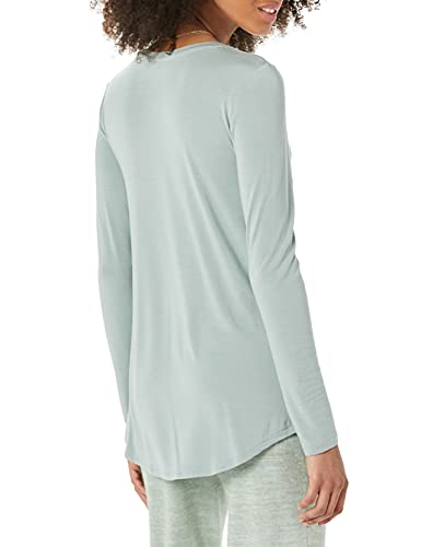 Amazon Essentials Women's Jersey Relaxed-Fit Long-Sleeve Scoopneck Swing Tunic (Previously Daily Ritual), Sage Green, Small