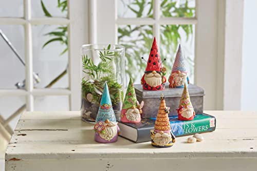 Enesco Jim Shore Heartwood Creek Gnome Holding a Cardinal Figurine, 4.72 Inch, Multicolor