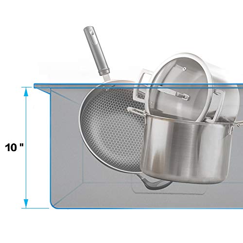 33-Inch Drop in Workstation Kitchen Sink - VOKIM 33 x22Inch Single Bowl Kitchen Sink 16 Gauge Stainless Steel 10'' Deep Handmade Kitchen Sink with Cutting Board& Strainer