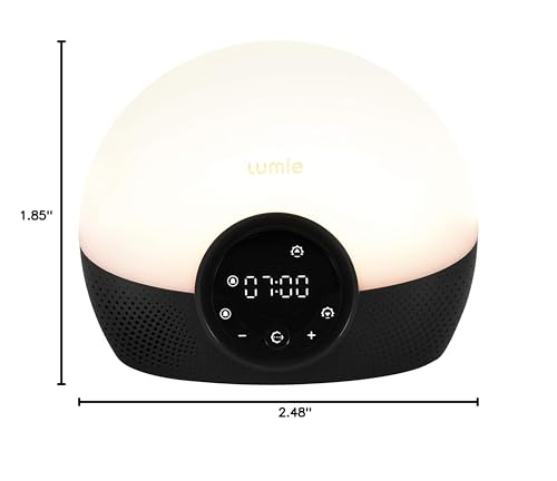 Lumie Bodyclock Glow 150 - Alarm Clock Simulates Sunrise & Sunset - Bedside Lamp with Customizable Light Duration - Wake-Up Light, Night Light & Reading Light - with Warm LEDs