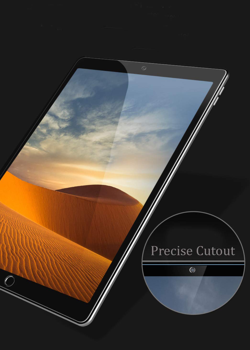 Pokanic - Compatible with iPad 8 (2020) 7 (2019) Generation 10.2 Inch Screen Protectors, Pencil HD Tempered Glass 9H Films, Anti-Scratch Anti-Fingerprint Easy Install 8th 7th (2 Pack)