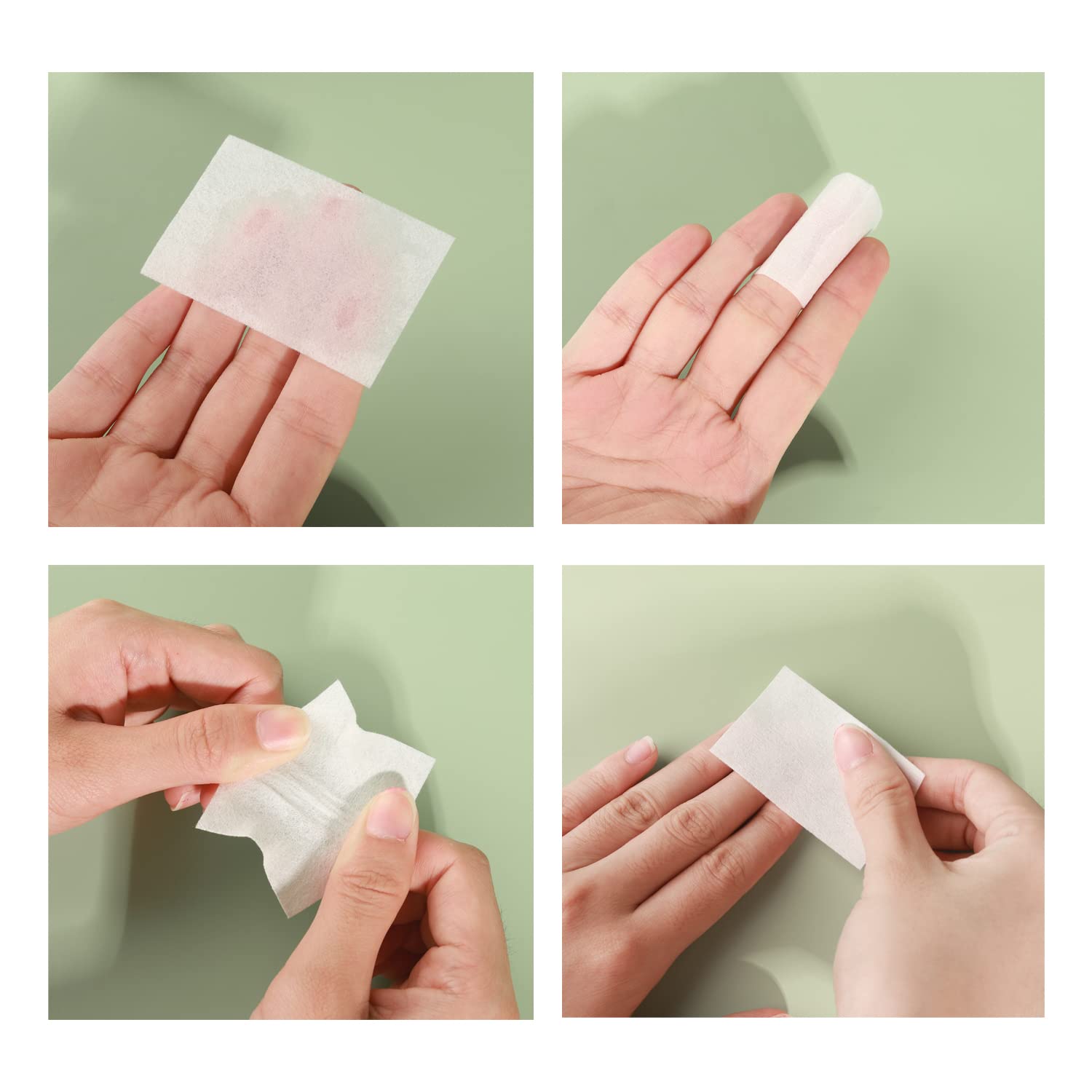 XILAZAB 1000 PCS Disposable Lint Free Nail Wipes，Premium Lint Free Cotton Pads Square,Cosmetic Cleansing Pads Soft and Thin, Nail Polish Remover Pads