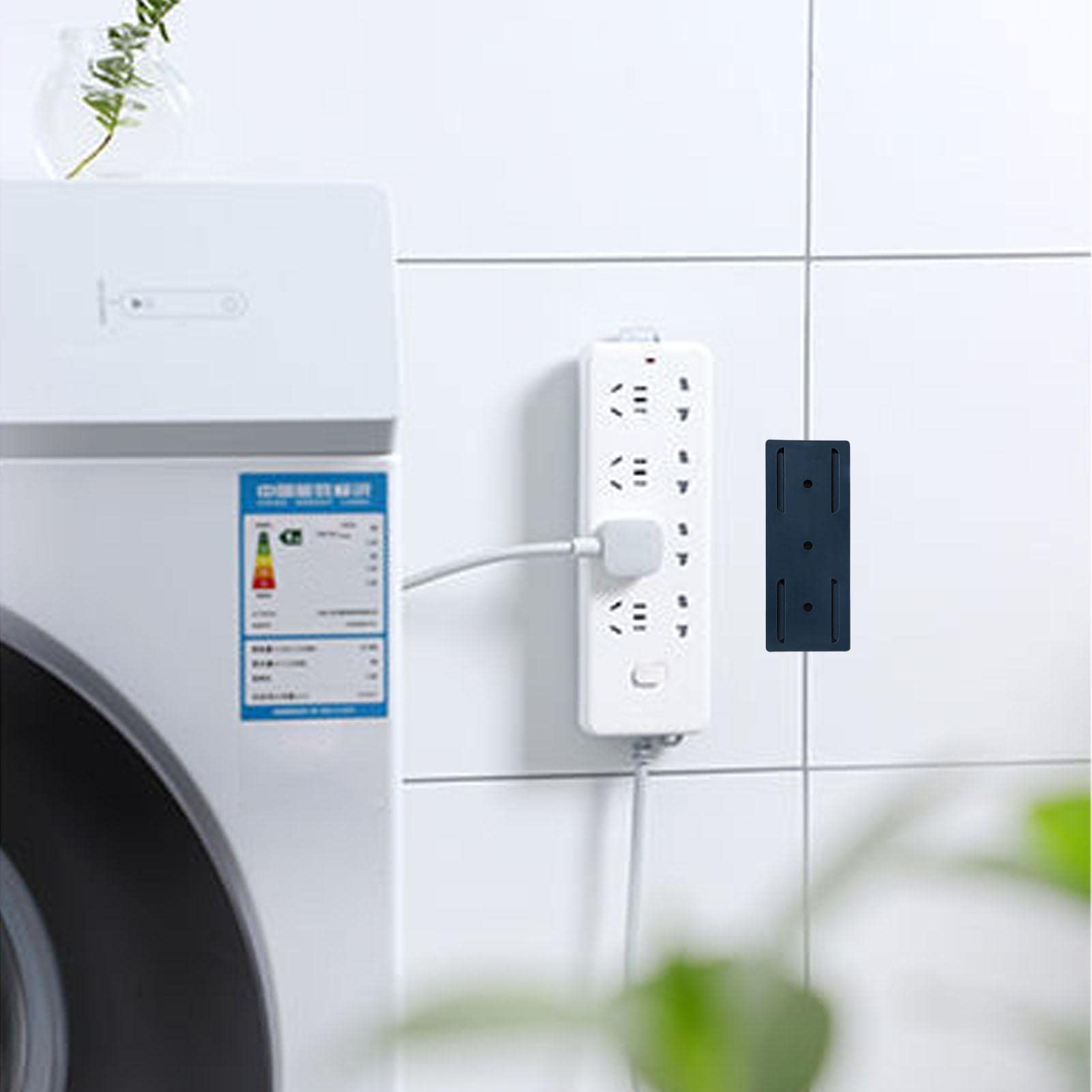 8PCS Self-Adhesive Desktop Socket Fixer | Adhesive Punch-Free Power Strip Holder Fixator | Wall-Mounted Power Strip Holde