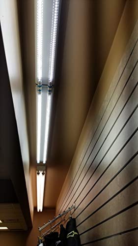 Retrofit Conversion Kit for 8' 2 Bulb Strip Fixture to 4' T8 4 Lamp LED Fixture Bracket Retrofit Kit - Complete Set Includes Plates, Non-Shunted Sockets, and Screws (1-Kit)