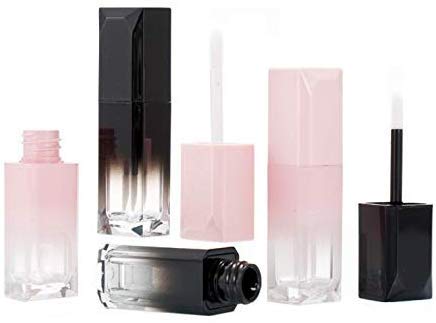 Healthcom 10Pcs 5ml Gradient Pink Empty Lip Gloss Tubes Plastic Mini Refillable Lip Balm Lipstick Bottle Lip Glaze Tube with Wand Travel Pipe Vials DIY Beauty Makeup Cosmetic Container Jar Pot Lip Oil
