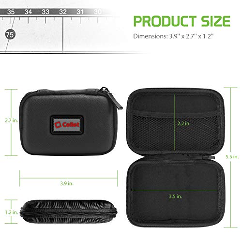 Cellet Portable Travel Compact EVA Case Compatible for Apple Air Pods Air Pods Pro 2, Air Pod, Bose Earbuds Galaxy Buds2 Pro, Buds Live, Wired Ear Pieces, Charging Cables
