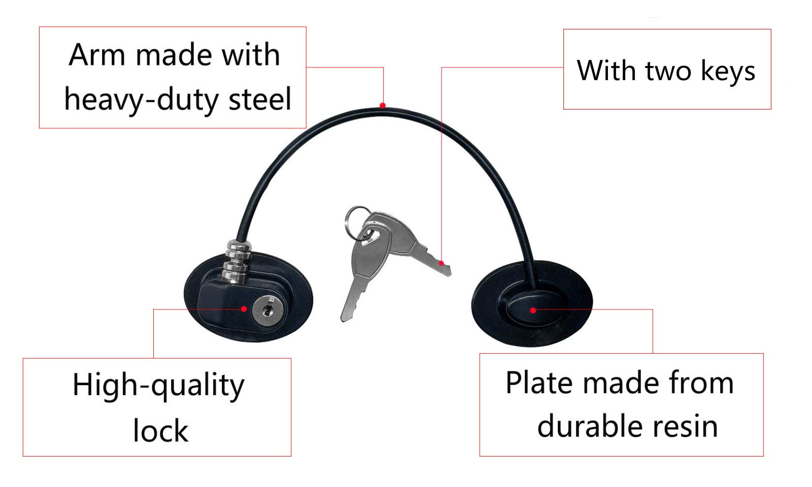 3 Pack Refrigerator Door Locks with 6 keys, File Drawer Lock, Freezer Door Lock and Child Safety Cabinet Lock by REZIPO Black