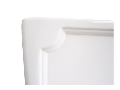 ALFI brand AB3018DECO White 30-Inch Single Bowl Thick Fireclay Farmhouse Kitchen Sink with Decorative Apron, White