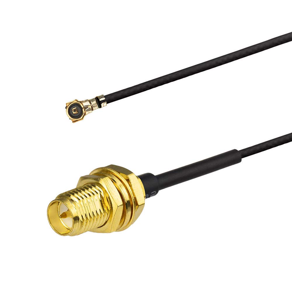 BINGFU U.FL IPX IPEX MHF4 to RP-SMA Female Bulkhead Mount WiFi Antenna Cable 30cm 12 inch 2-Pack for Intel AX200NGW 8265AC 8265NGW 7265AC 9560AC M.2 NGFF Interface Wireless Network Card WiFi Adapter