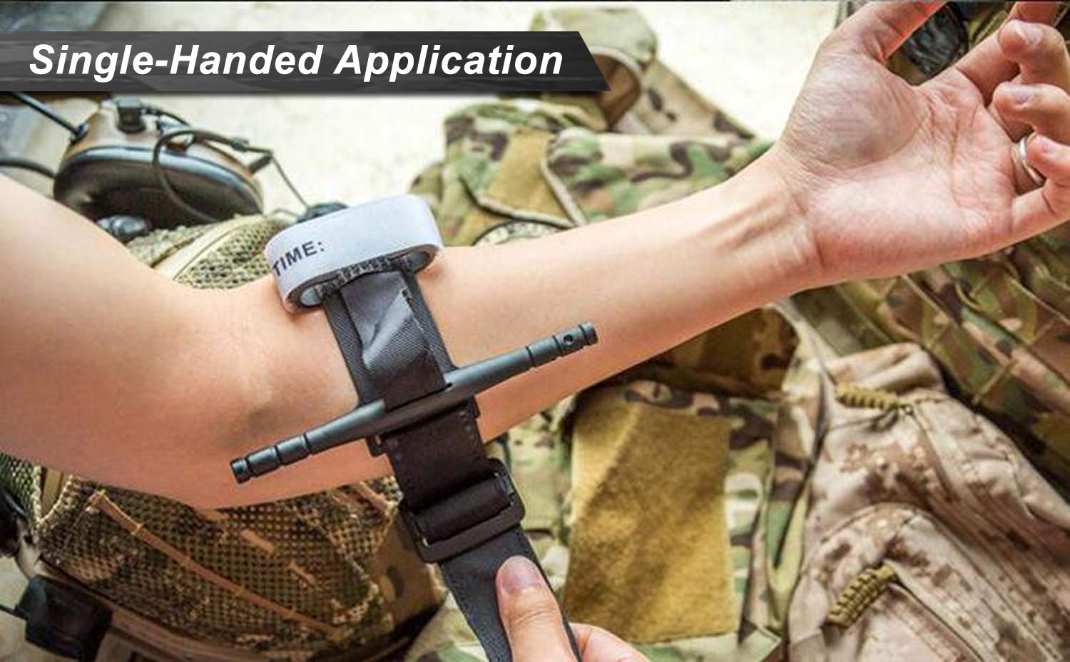 Tourniquet, 3 Pack - The Fastest, Safest, Most Effective Combat Hemostatic Control Single-Handed Application for Military Tactical First Aid Medical Battle Tourniquets