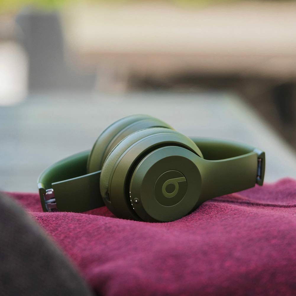 GIGRIN Replacement Ear pads for Beats Solo 3 Wireless Headphones & Beats Solo2 Headphones, Soft Protein Leather, Increase thickness (Turf Green)