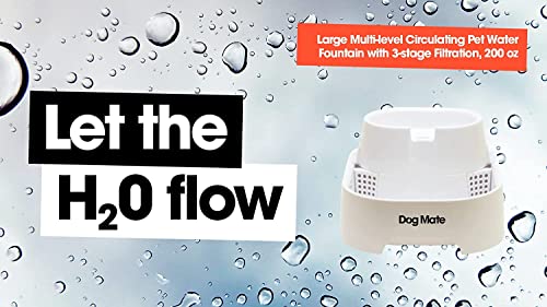 Dog Mate Large Fresh Water Drinking Fountain For Dogs And Cats