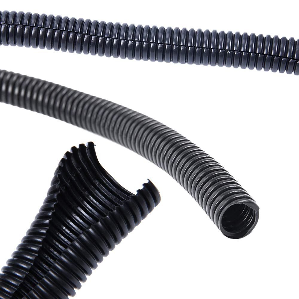 PIVBY 30 ft Dog Cat Cord Protector Wire Loom Tubing Protect Electric Wires Chewing from Rabbits, Cats and Other Pets - Efficiently manages Open Cables