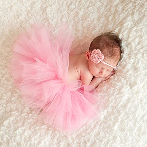 belababy Baby Girl Tutu Pink 5 Layers Dress Up Skirt, 0-24 Months, Pink
