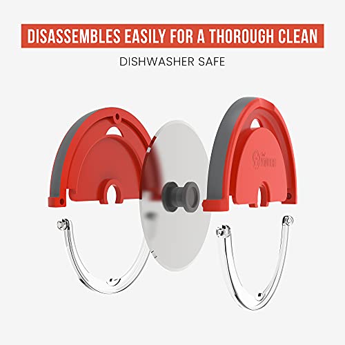 Chef Pomodoro Pizza Cutter Wheel with Protective Cover Blade Guard, Easy to Clean, 4-Inch Super Sharp Slicer, Stainless Steel Kitchen Gadget, Pizza Making Accessories (Orange)
