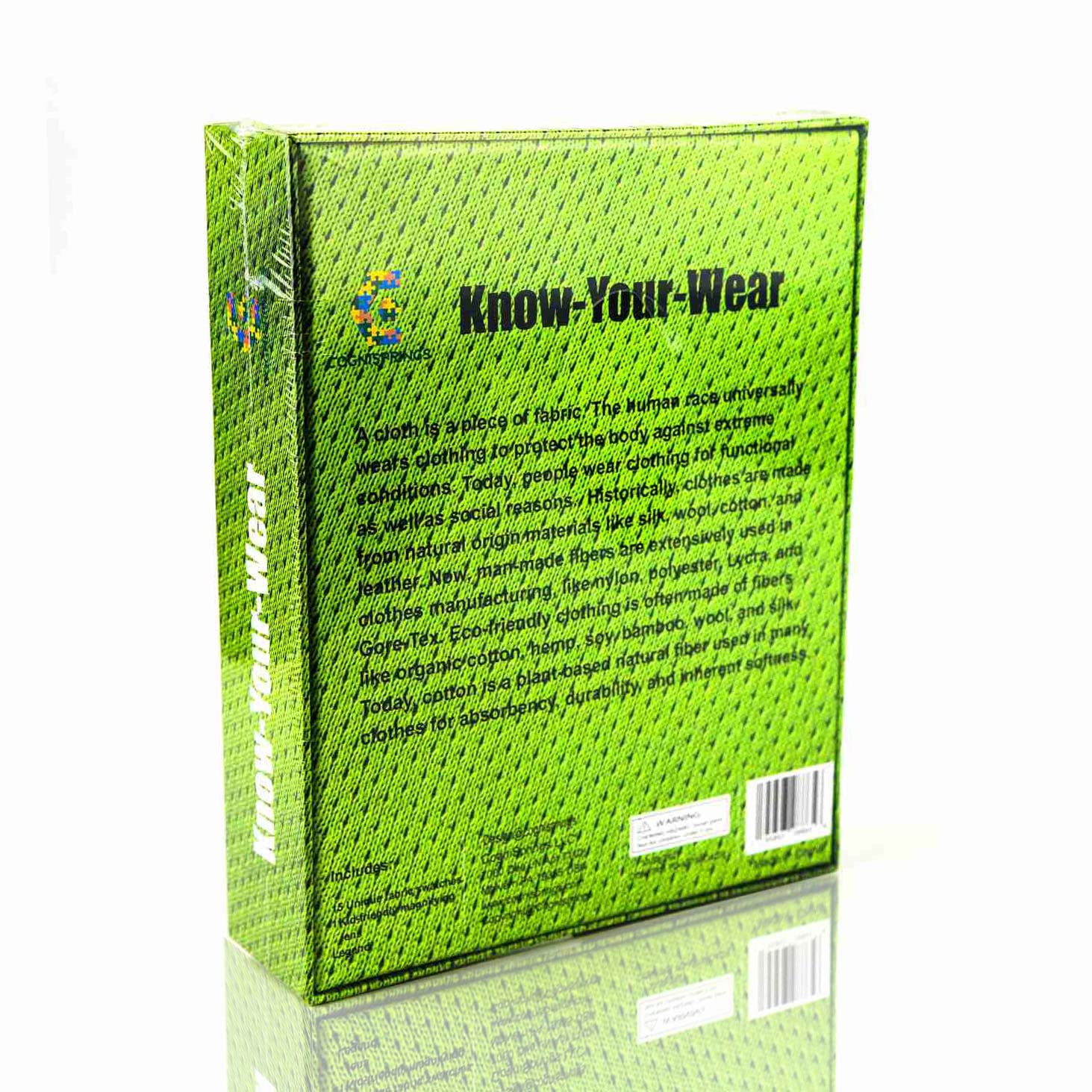 Cognisprings Know-Your-Wear Fabric Learning Kit - Montessori Toys - Preschool Learning Activities - Educational Toys for Kids 5-7 - Autism Toys