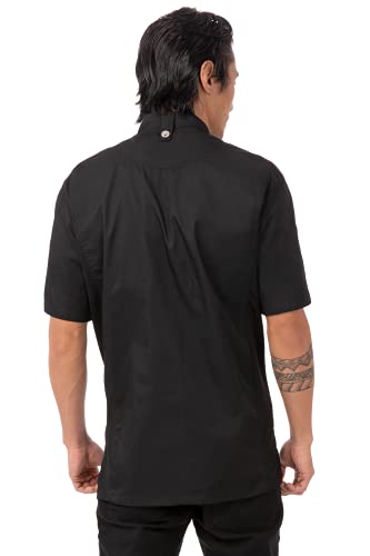 Chef Works Men's Springfield Chef Coat, Black, X-Large