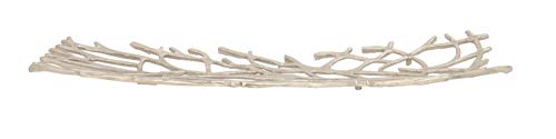 Deco 79 Aluminum Coral Inspired Wall Decor, Set of 2 10"W, 34"H, Silver
