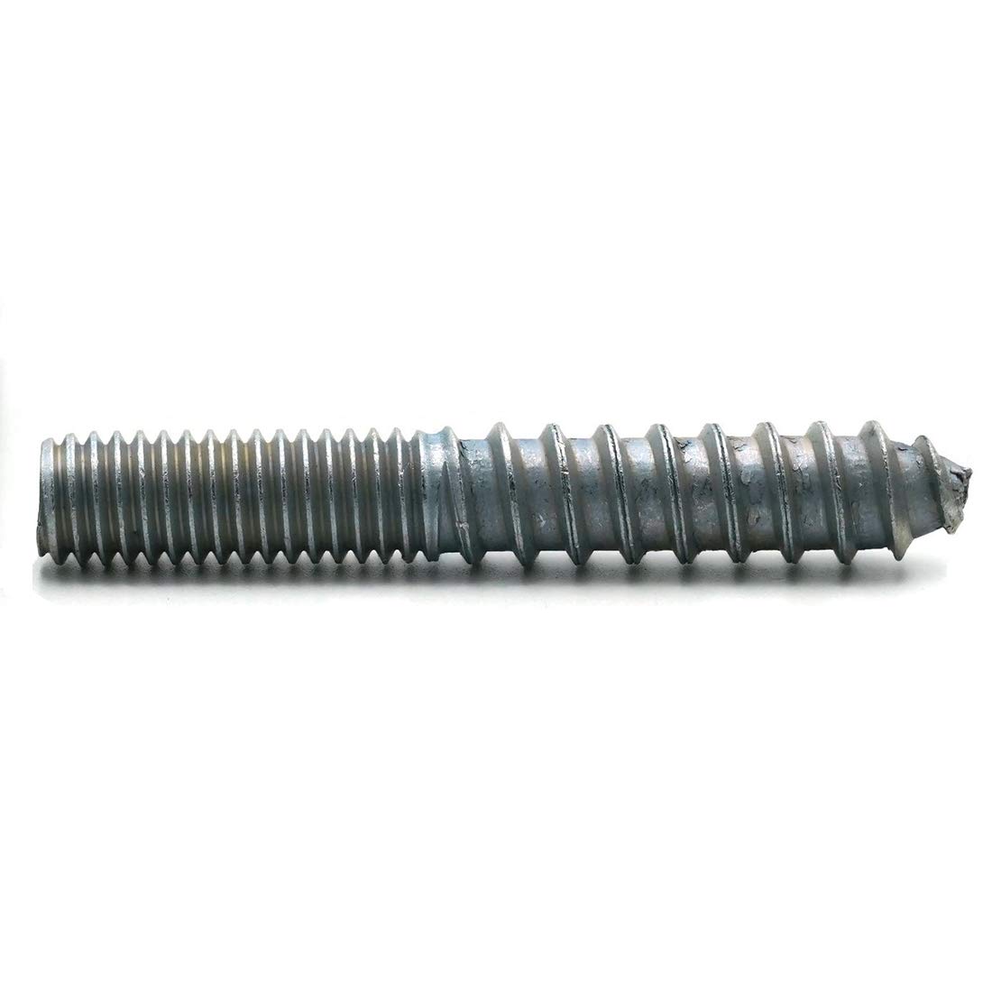 Zinc Plated Steel Hanger Bolts 3/8"-16 Machine Thread with Lag Screw Threading 3/8"-16 x 2 Qty 25
