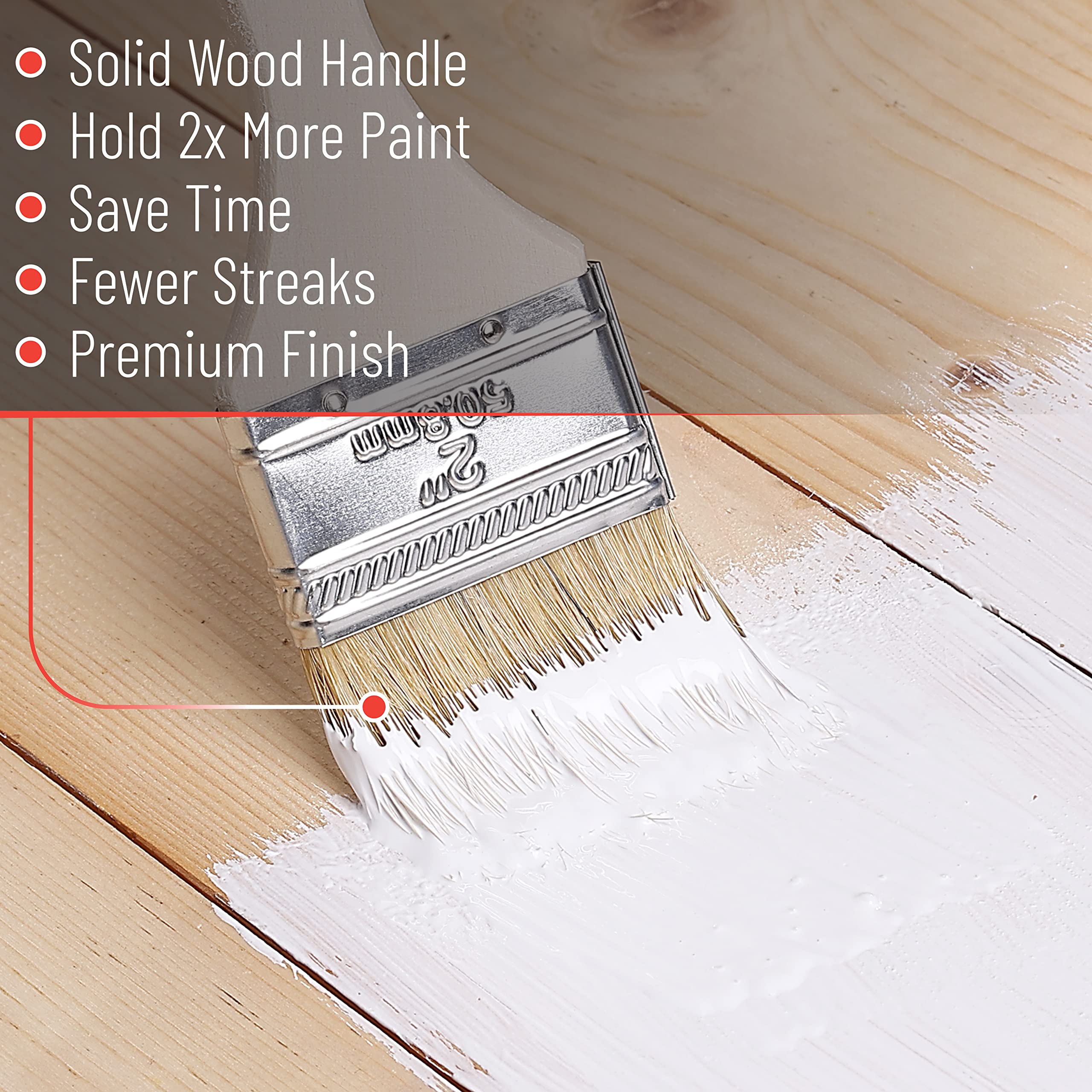 Bates- Chip Paint Brushes, 2 Inch, 9 Pack, Chip Brush, Brushes for Painting, Paint Brushes, 2 Inch Paint Brush, Stain Brushes for Wood, Natural Bristle Paint Brush, Chip Paint Brushes for Paint