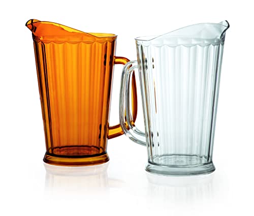 G.E.T. P-1064-1-CL-EC BPA-Free Break-Resistant Plastic Serving Pitcher, 60 Ounce, Clear