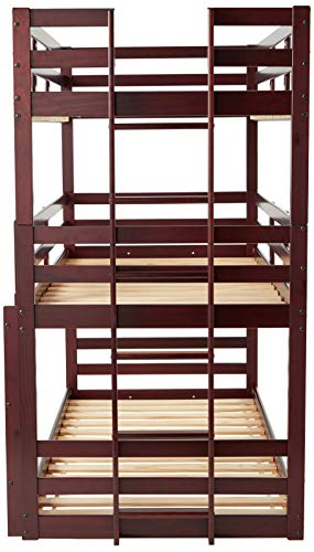 Donco Kids DONCI 1555-TTTCP Triple Bunk Bed Twin/Twin/Twin Dark Cappuccino