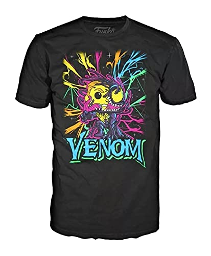 Black Light Venom (Eddie Brock) Funko Pop &Tee Size Large