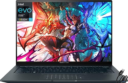 ASUS Zenbook 14.5" 2.8K(2880 x 1800) 120Hz OLED Laptop | EVO 12-Core i5-13500H | 100% DCI-P3 Pantone | WiFi 6E | 2X Thunderbolt 4 | Widnows 11 Home | w/HDMI (8GB LPDDR5 RAM | 1TB PCIe SSD)