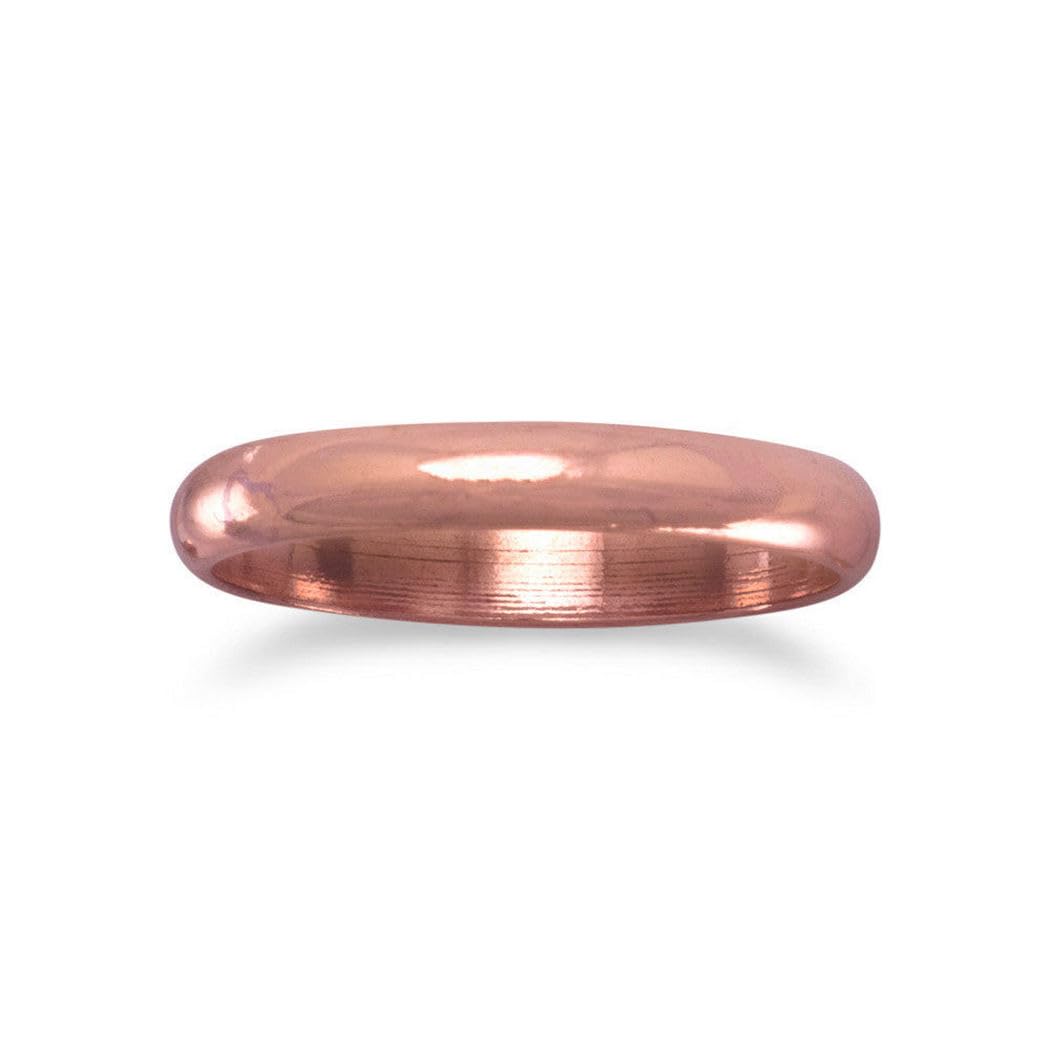 3mm Solid Copper Ring Size 7 Jewelry for Women