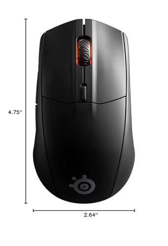 SteelSeries Rival 3 Wireless Gaming Mouse – 400+ Hour Battery Life – Dual Wireless 2.4 GHz and Bluetooth 5.0 – 60 Million Clicks – 18,000 CPI TrueMove Air Optical Sensor,Black