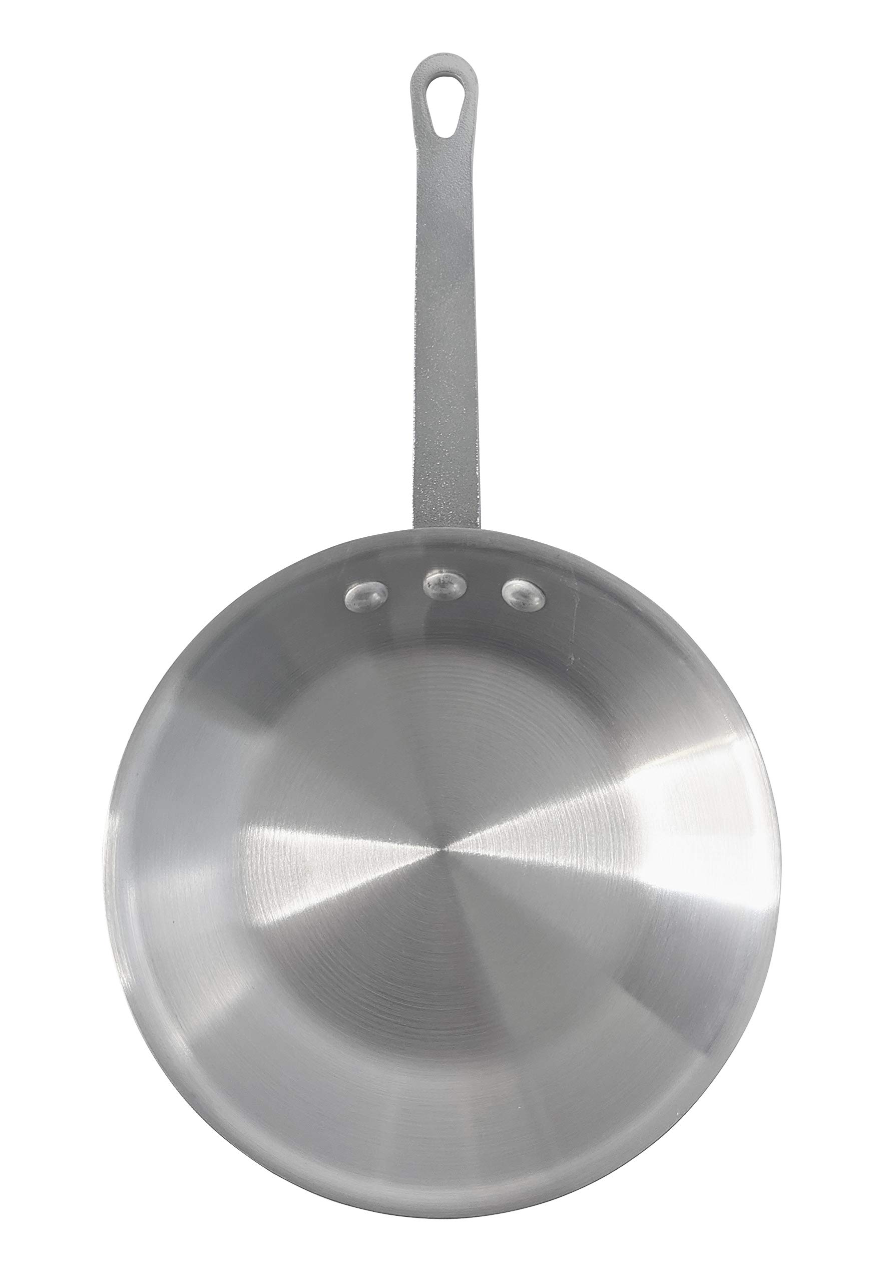 8 Inch Natural Finish Aluminum Frying Pan, Fry Pan, Commercial Grade - NSF Certified