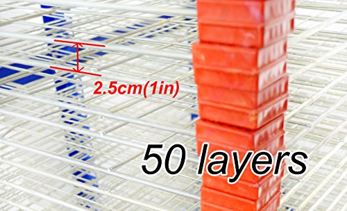 INTBUYING 50 Shelves Art Drying Rack Screen Frame Drying Rack Silk Screen Printing Drying Shelf Movable Painting Drying Rack