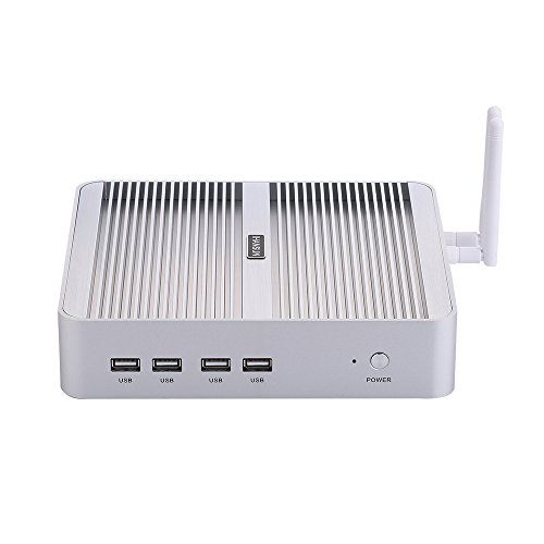 HUNSN Fanless Mini PC, Desktop Computer, HTPC, Kodi Box, Windows 11 or Linux Ubuntu, I5 8250U 8260U 8259U 8265U 8269U 8350U, BM07, VGA, HDMI, 4 x USB3.0, 4 x USB2.0, LAN, 8G RAM, 128G SSD
