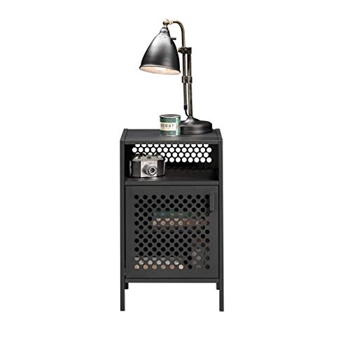 Sauder Boulevard Café Night Stand, L: 14.49" x W: 14.96" x H: 24.02", Black Finish