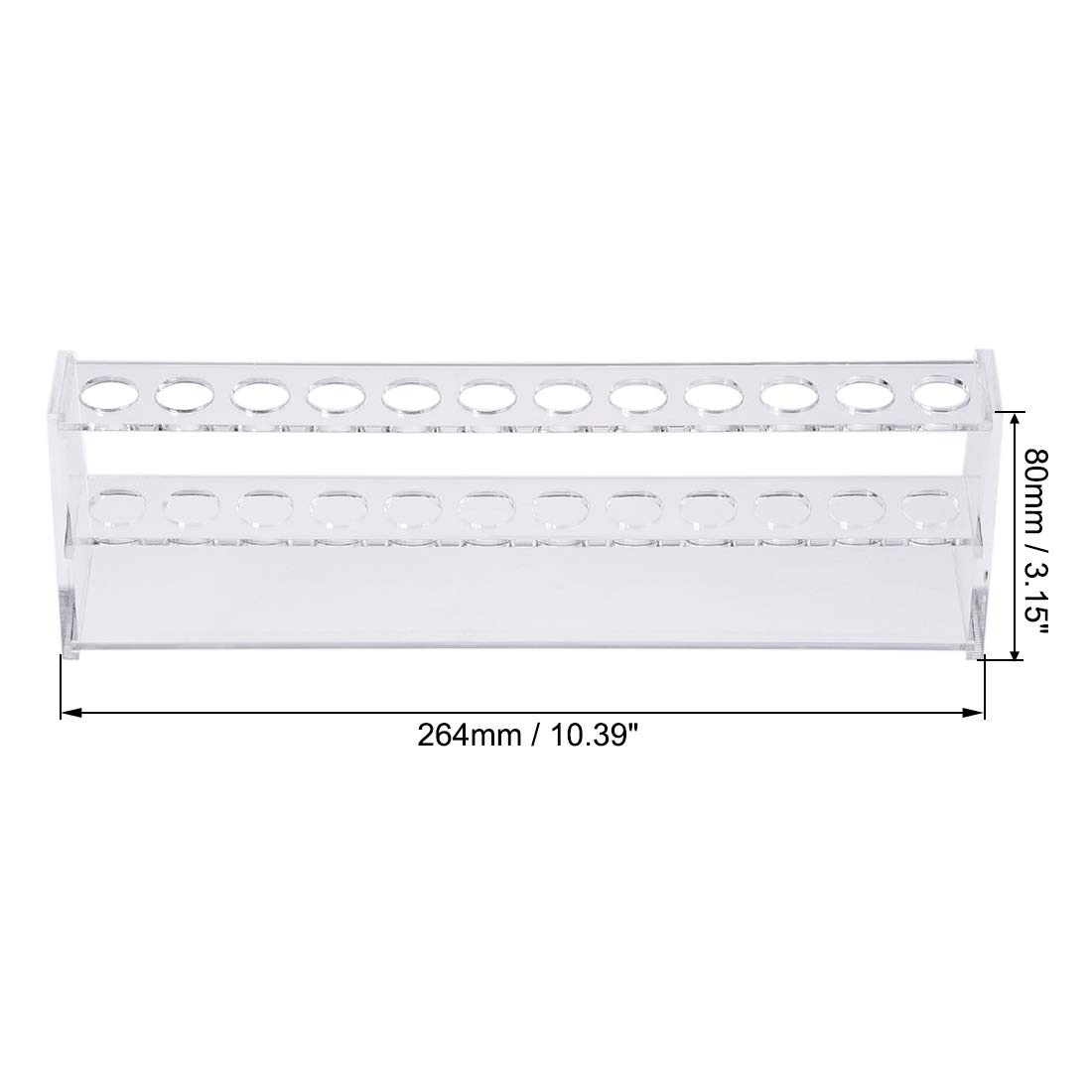 uxcell Acrylic Test Tube Holder Lab Stand Rack 12 Wells for 10ml Centrifuge Tubes Clear