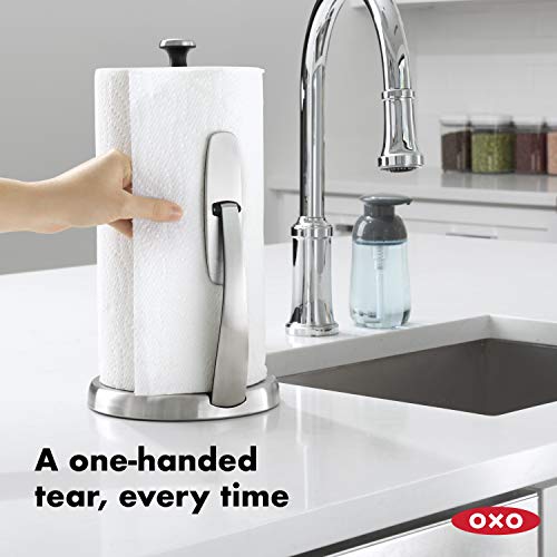 OXO Good Grips Steady Paper Towel Holder & Good Grips SimplyTear Paper Towel HolderĀ - Stainless Steel