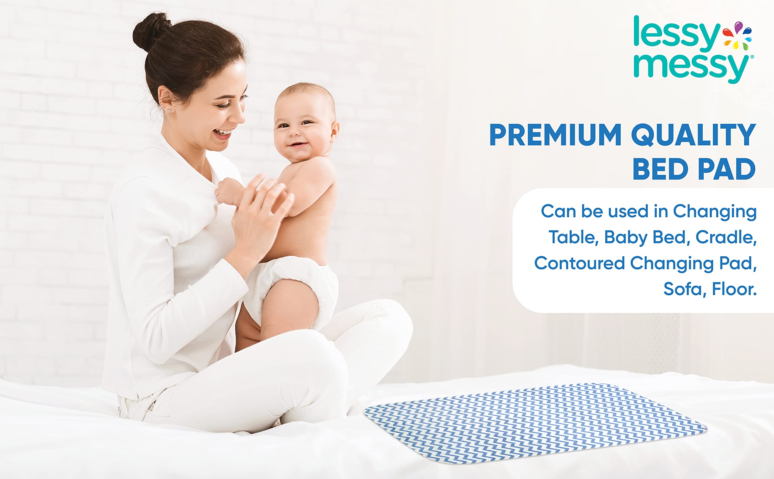 Portable Diaper Changing Mat - Waterproof Machine Washable & Dryer Safe Baby Changing Pad | Extra Large Travel Mat (30" x 20") | Stylish Animal Print Design