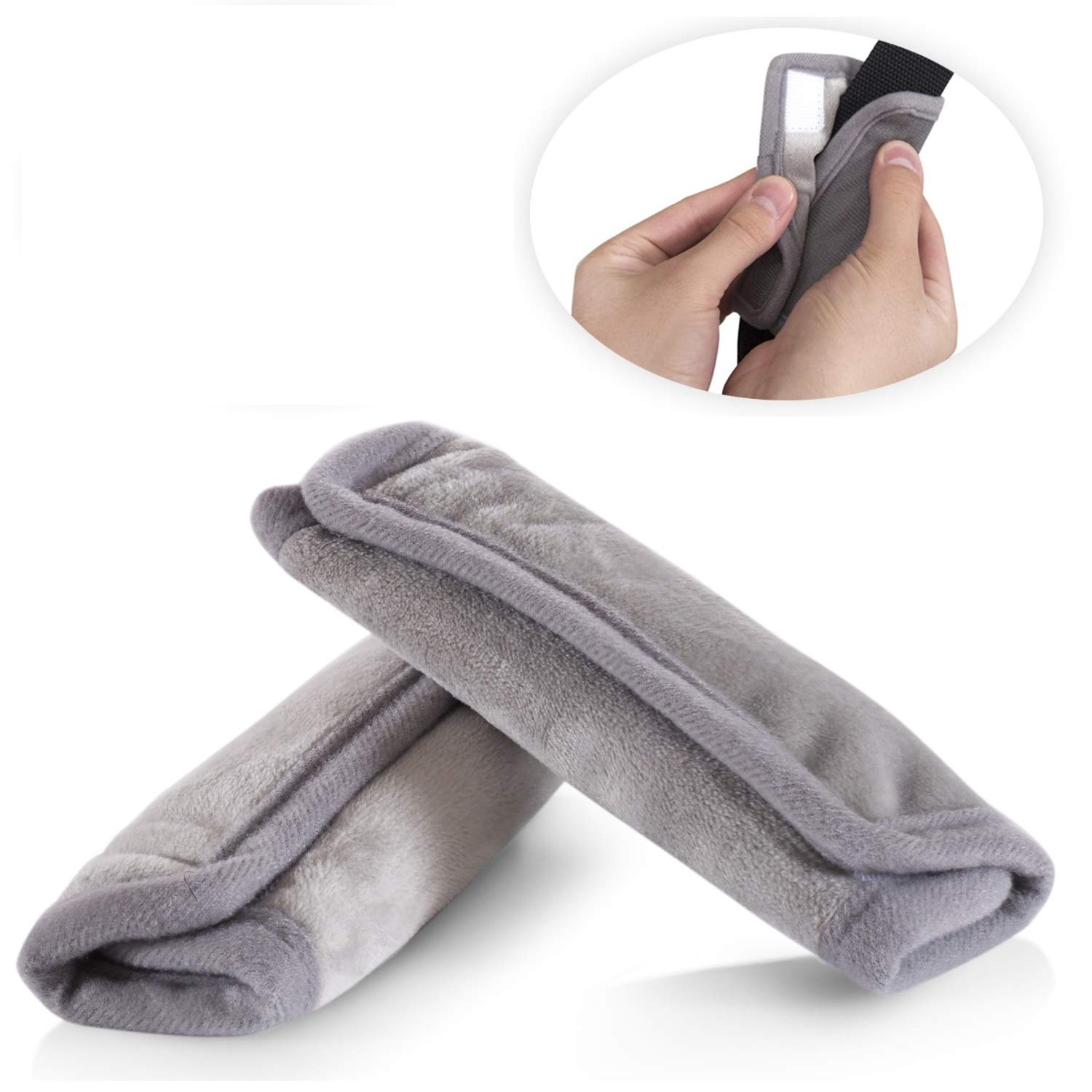 Lebogner Car Seat Strap Covers, 2 Pack Reversible Soft Seat Belt Cushion That Helps Prevent Strap Irritation in Car Seat, Jogger, and Strollers for Newborns, Infants and Kids, Harness Comfortable Pads