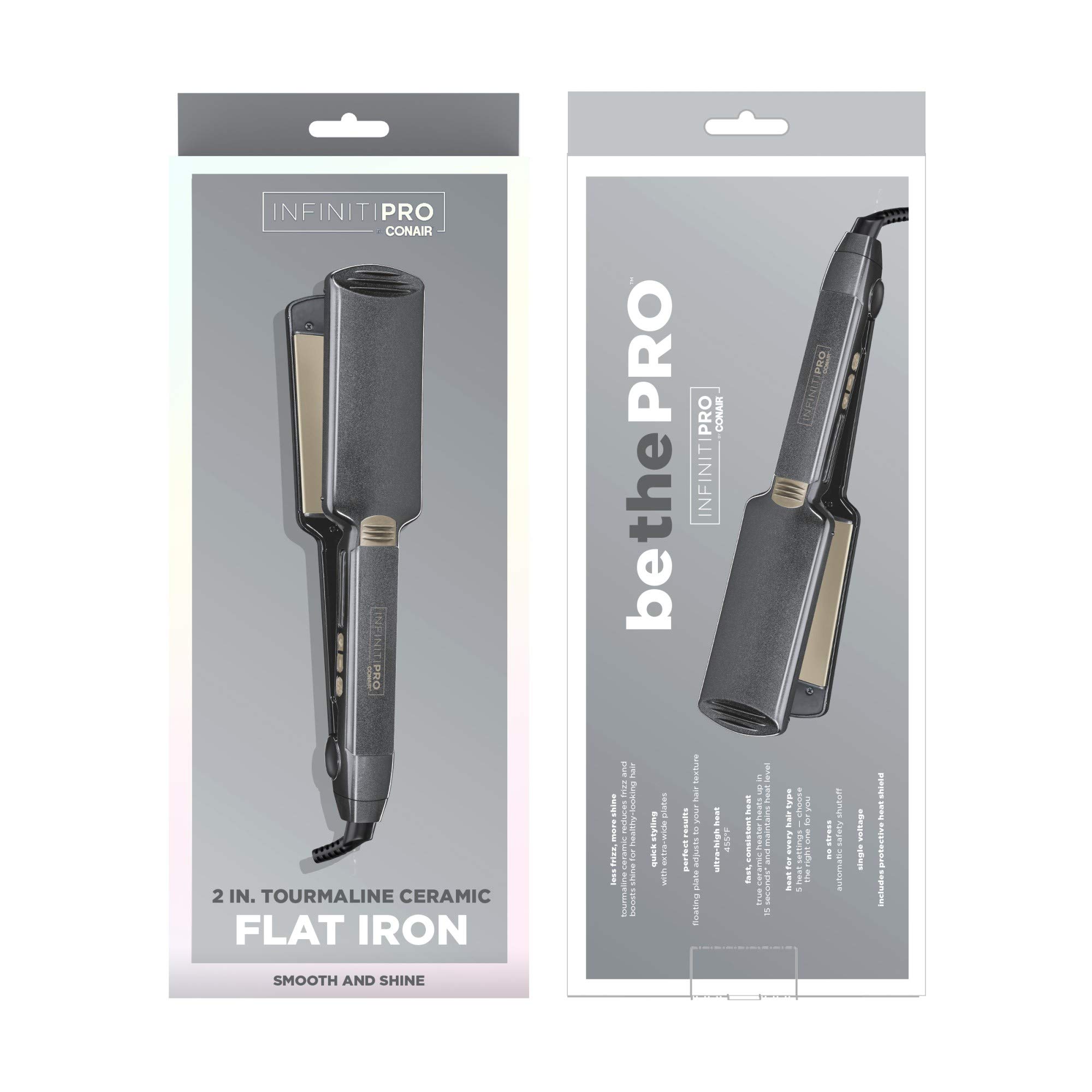 CONAIR INFINITIPRO Tourmaline Ceramic Flat Iron, 2-inch