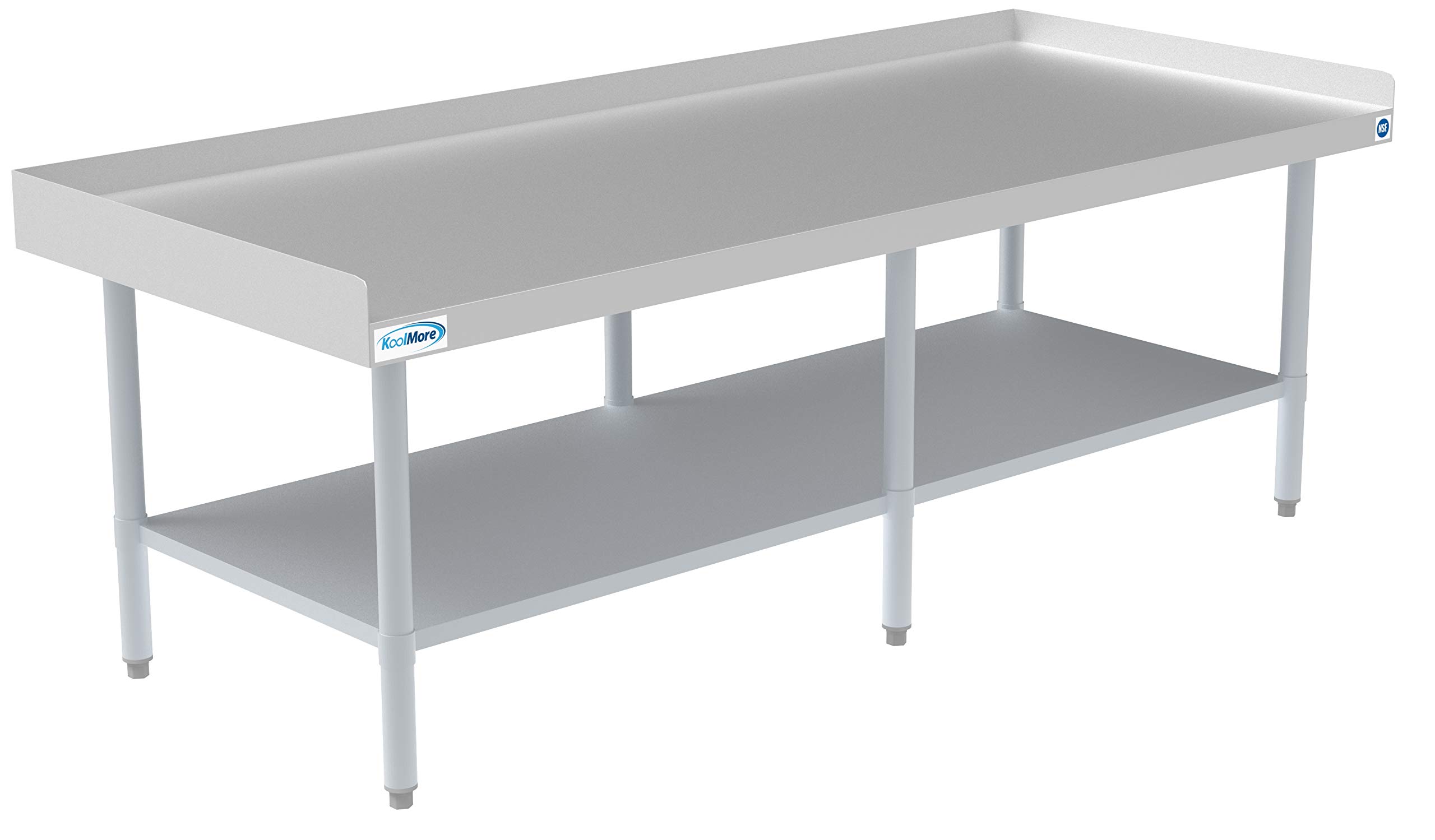 KoolMore 16 Gauge Stainless Steel Commercial Equipment Stand - 30" X 72" Heavy Duty Griddle Stand with Undershelf