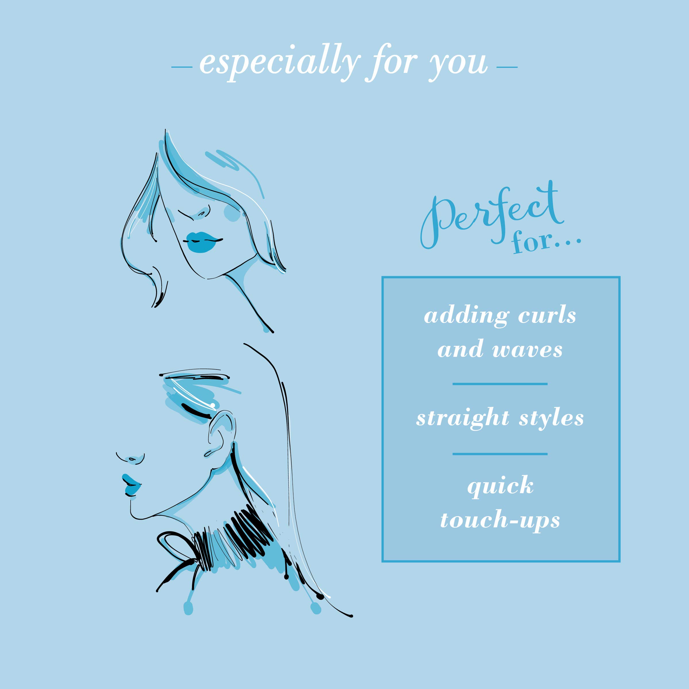 Conair Mini Dual Deluxe Styler; Add Curls and Waves - or - Straighten; Perfect for On-The-Go Styling