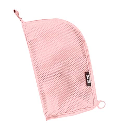 Grey990 1 x Travel Toothbrush Storage Bag Portable Case Zipper Closure Container Pink