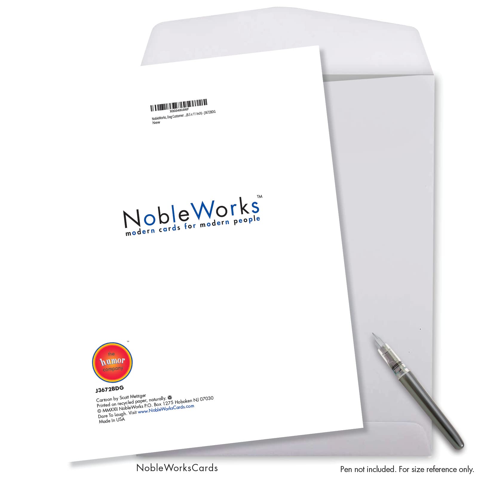 NobleWorks - Big Funny Birthday Greeting Card 8.5 x 11 Inch with Envelope (1 Pack) Large Jumbo Bday Puppy Dog Customer J3672BDG