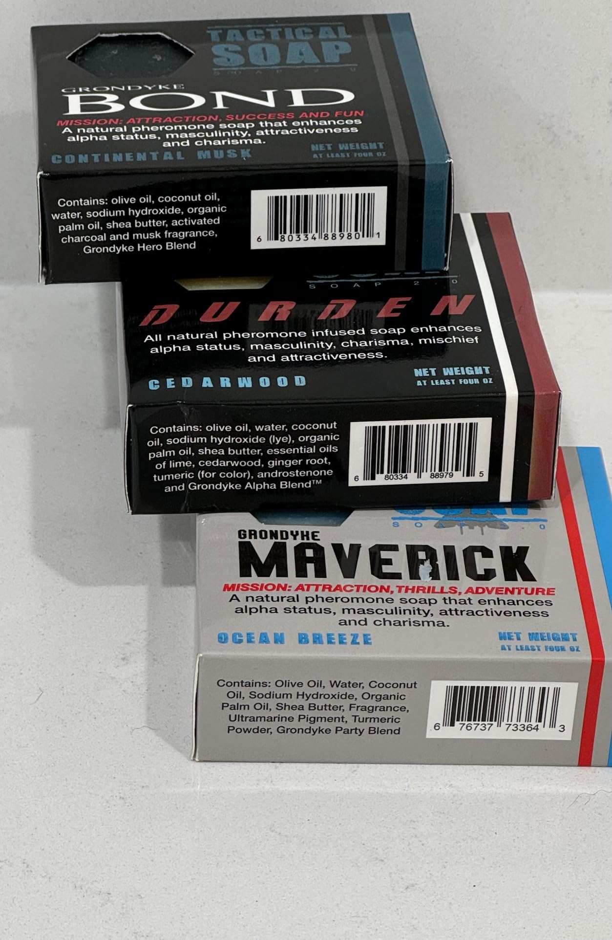 Tactical Soap All-Natural Men's Soap (3 bars) - Pheromone-Infused for Attraction, Exfoliating, Manly Bar Soap, 100% Natural, Made in the USA